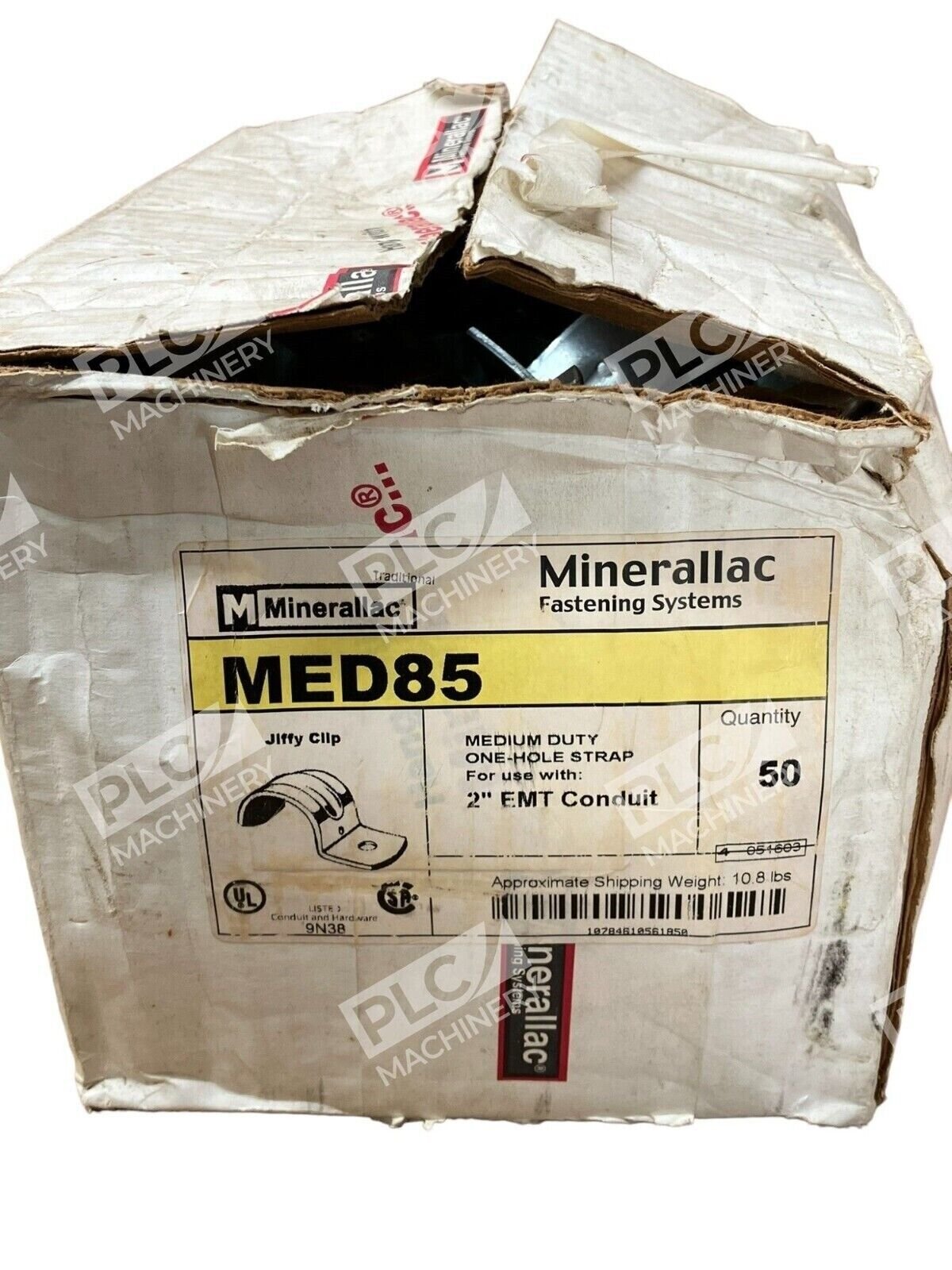 Minerallac MED85 Jiffy Clip Med Duty One Hole Strap 2" EMT Conduit (Box ...