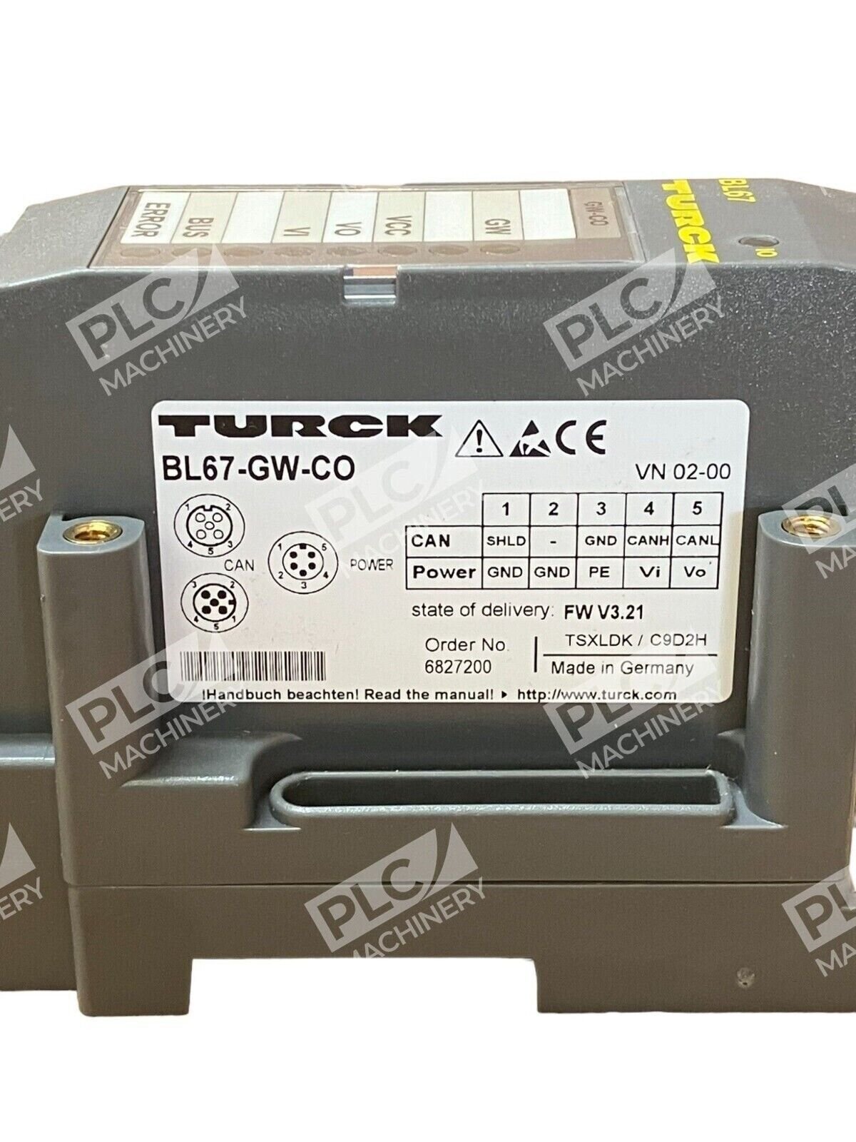 Turck BL67-GW-CO Block Gateway Module - PLCmachinery.com