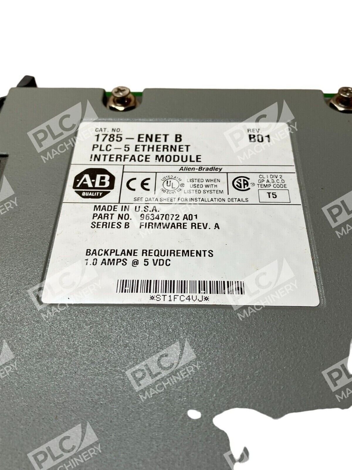 Allen Bradley 1785-ENET /B PLC-5 Ethernet Interface Module ...