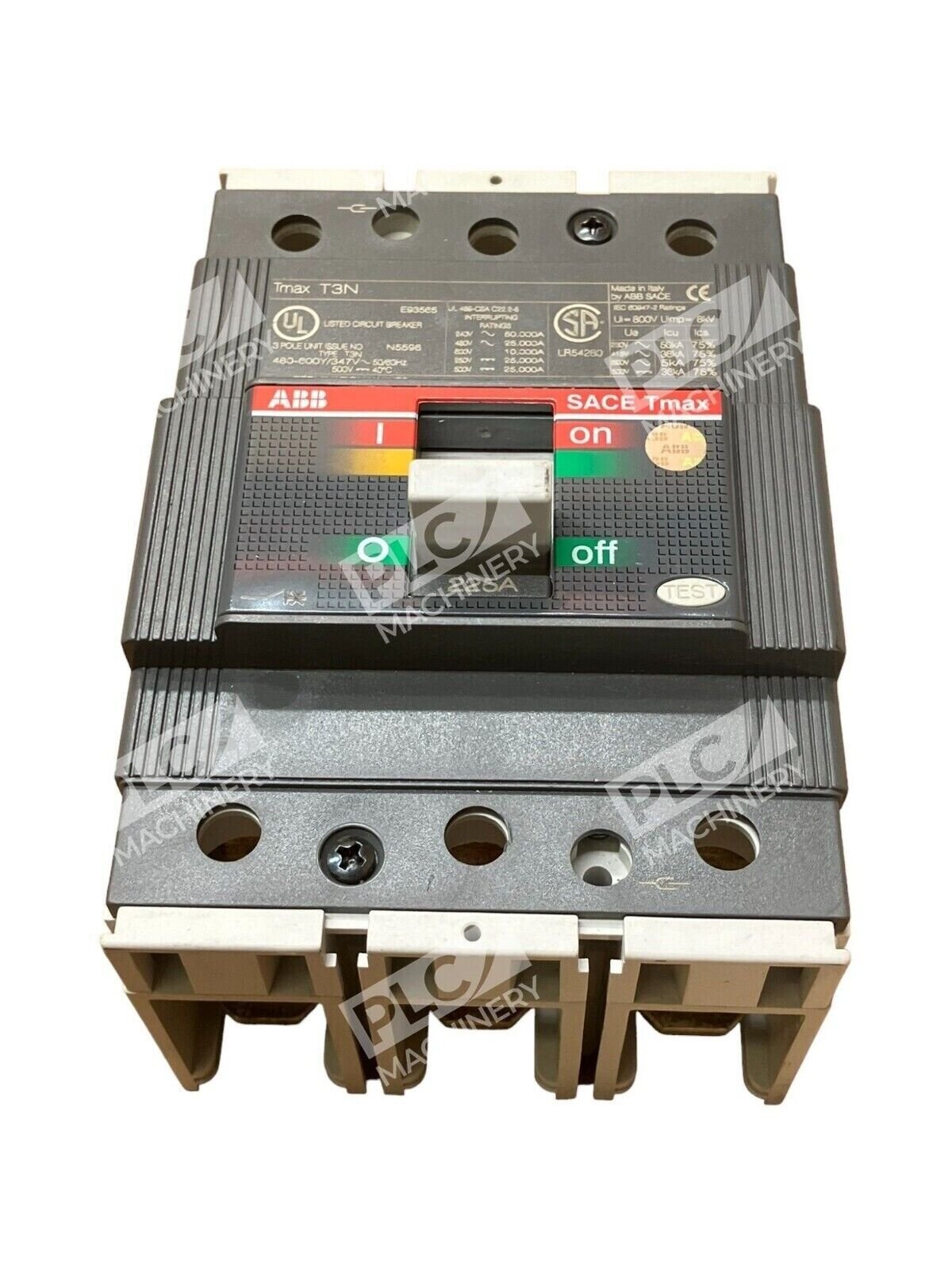 ABB Tmax T3N 225A Listed Circuit Breaker E93565 NNB - PLCmachinery.com