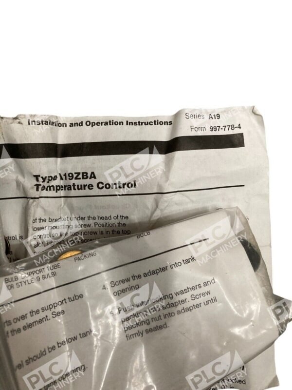 Johnson COntrols Water Chiller Control A19ZBA