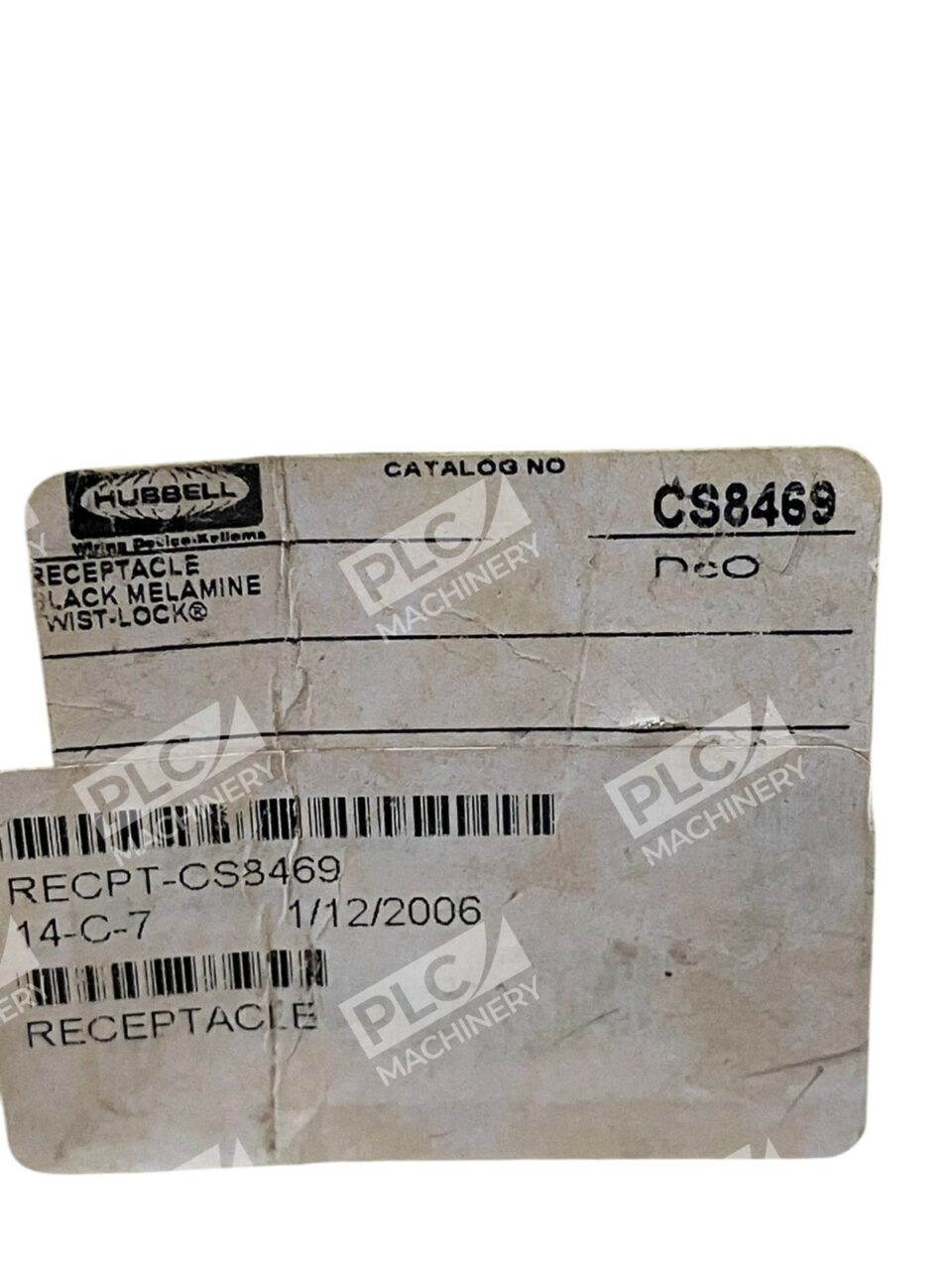 Hubbell Black Melamine Twist-Lock Receptacle CS8469