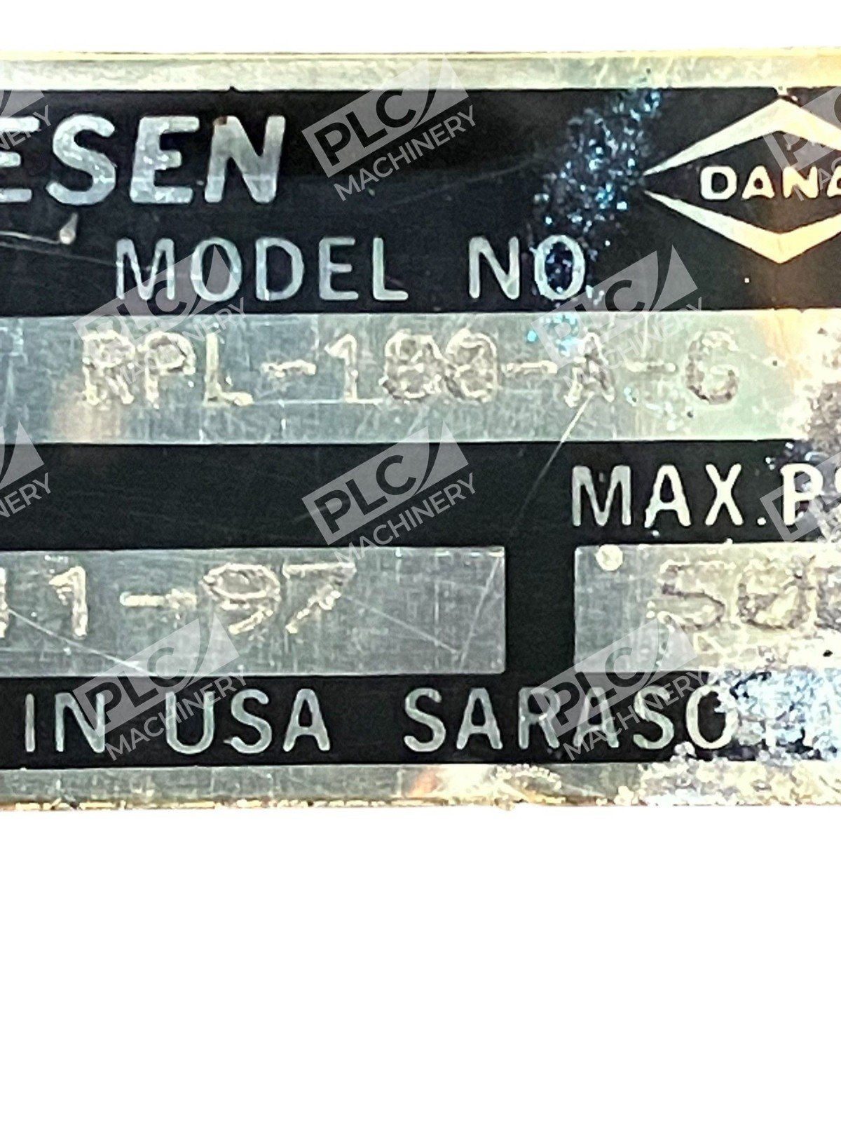 Dana Gresen 5000PSI Max In-Line Relief Valve RPL-100-A-G