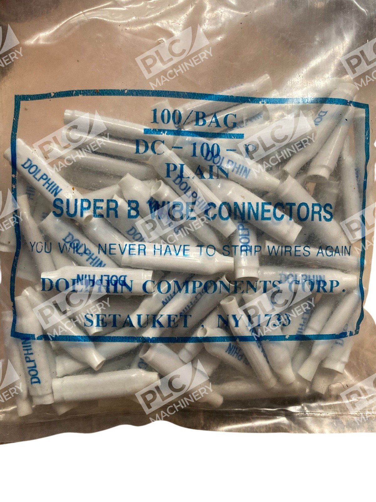 Dolphin DC-100P Super B IDC Wire Connectors 16–24 AWG White Pack of 100pcs